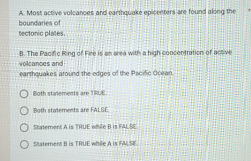 A. Most active volcanoes and earthquake | StudyX