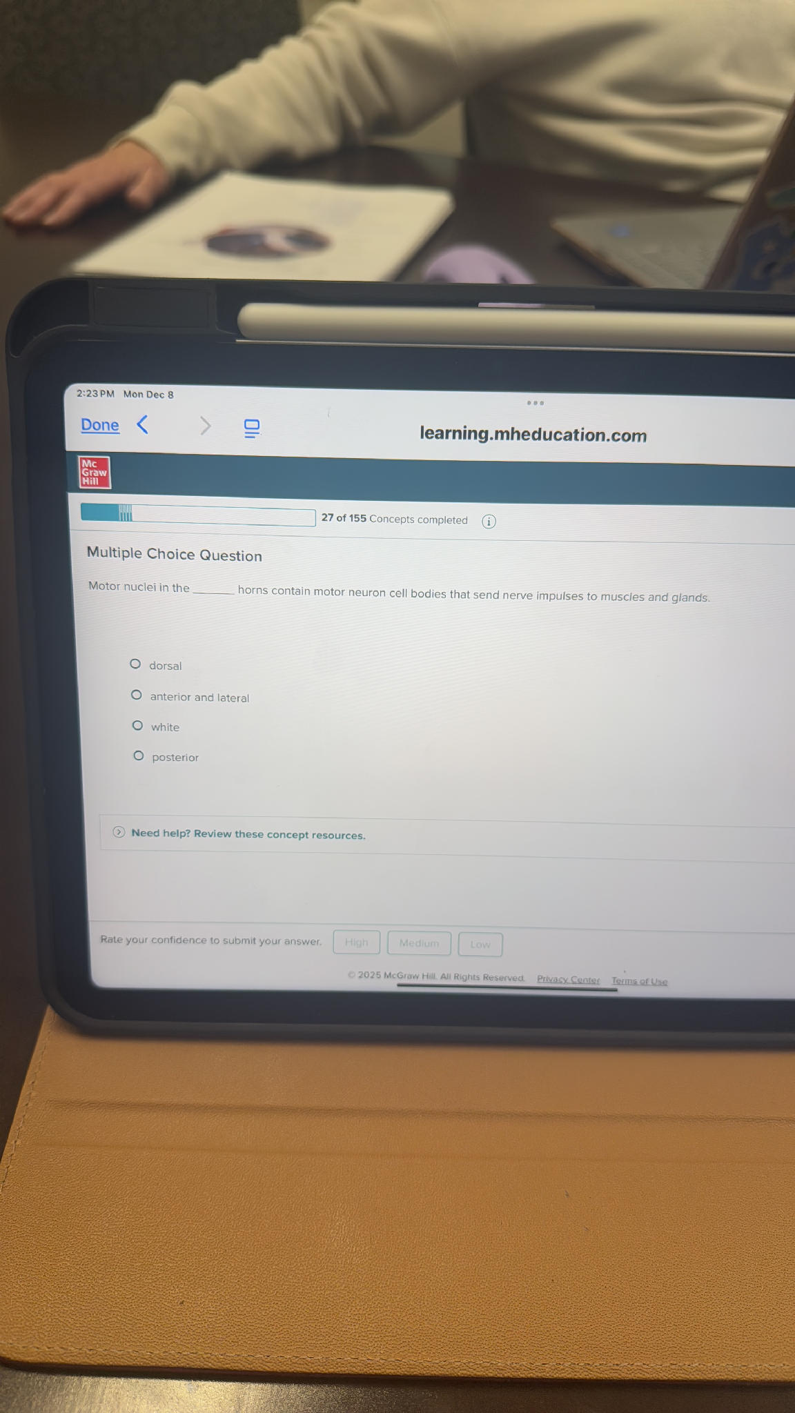Multiple Choice Question Motor nuclei in | StudyX