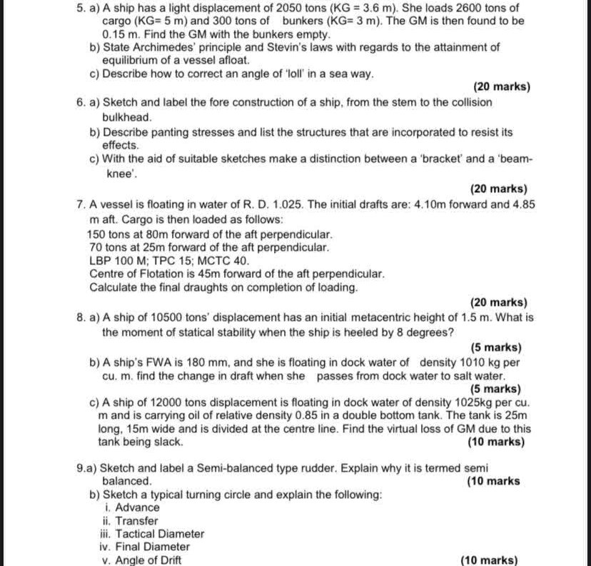 6. a) Sketch and label the fore construction | StudyX