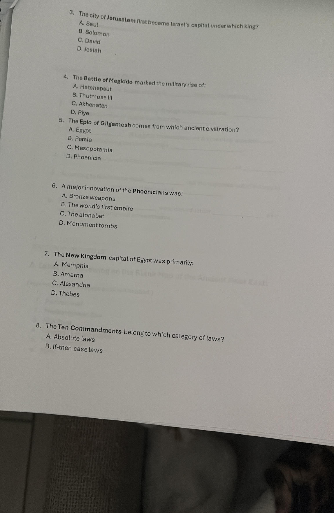 5. The Epic of Gilgamesh comes from which | StudyX