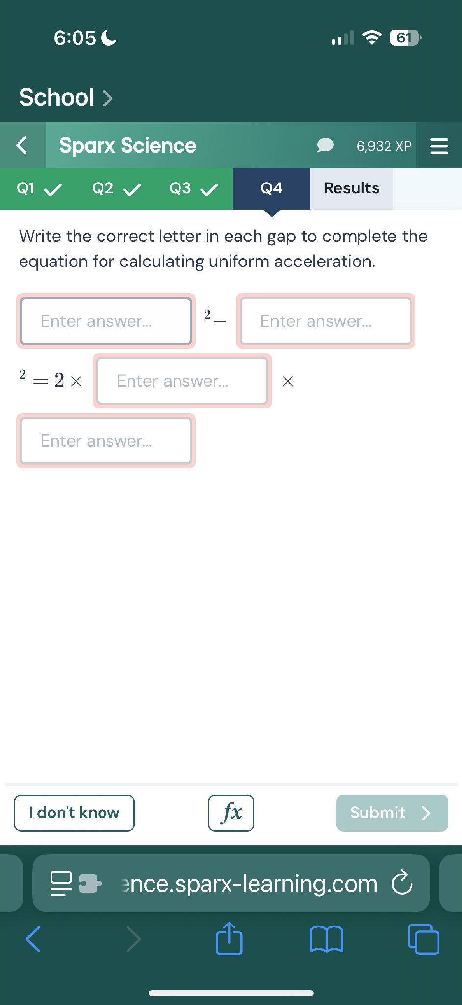 Write the correct letter in each gap to | StudyX