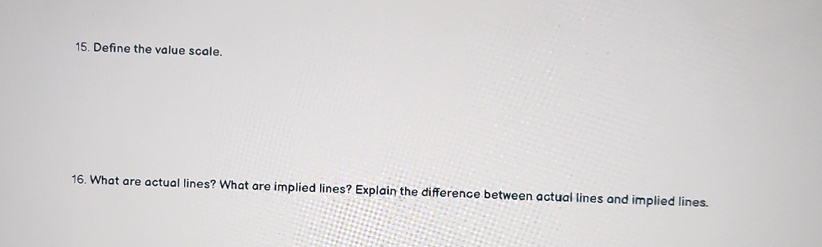 What are actual lines? What are implied | StudyX