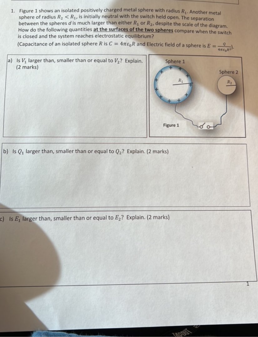 1 Figure 1 shows an isolated positively | StudyX