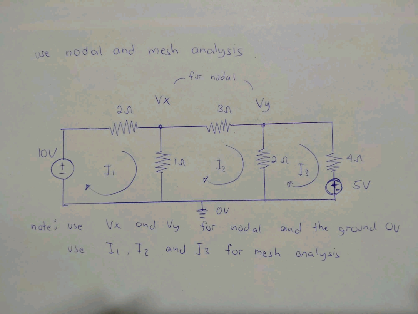 use nodal and mesh analysis note use V x | StudyX