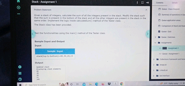 Stack - Assignment 1 Problem Statement | StudyX