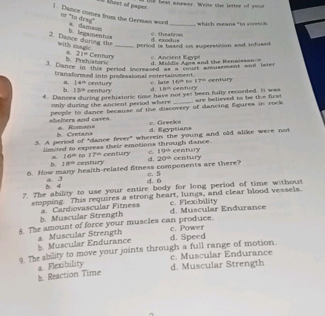 baeet of paper he brat answer Write the | StudyX