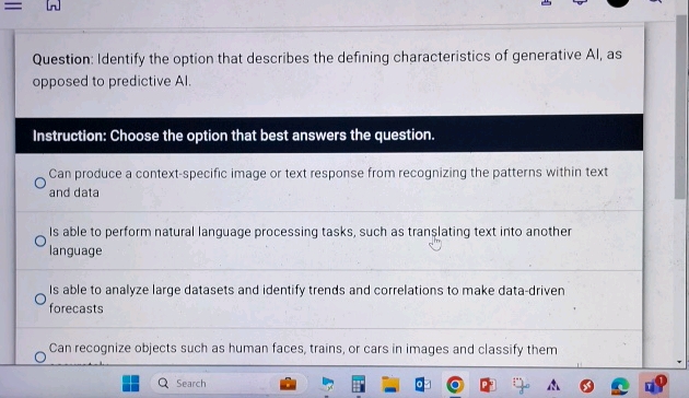 Question Identify the option that describes | StudyX