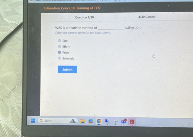 Estimation Concepts Training at TCS | StudyX