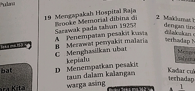 19 Mengapakah Hospital Raja Brooke Memorial | StudyX