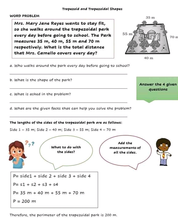 Trapezoid and Trapezoidal Shapes WORD | StudyX