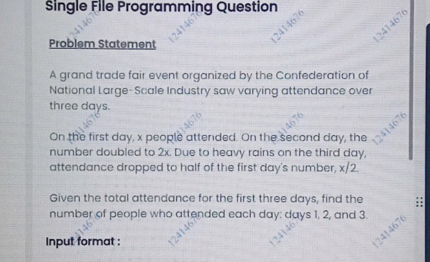 Single File Programming Question Problem | StudyX