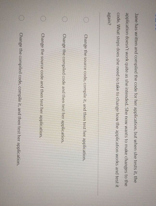 Jane has written and compiled the code for | StudyX