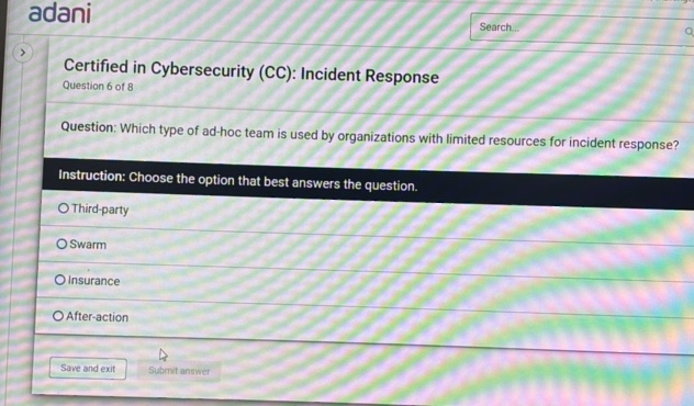 adani Search Certified in Cybersecurity | StudyX