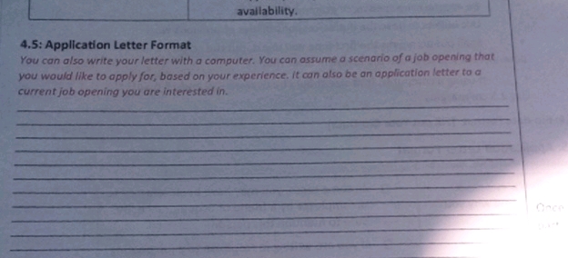 availability 45 Application Letter Format | StudyX