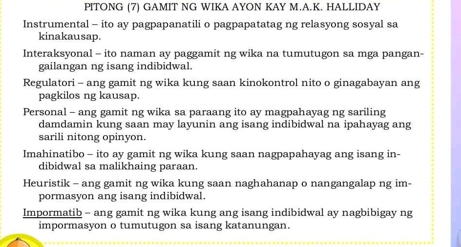 PITONG (7) GAMIT NG WIKA AYON KAY MAK | StudyX