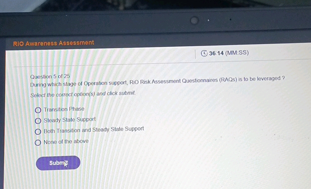 RiO Awareness Assessment 36 14 (MMSS) | StudyX