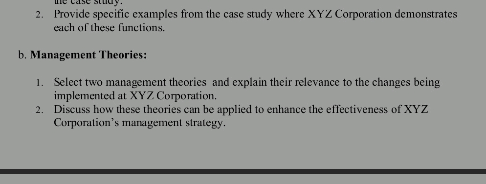 2 Provide specific examples from the case