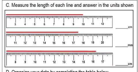 C Measure the length of each line and answer | StudyX