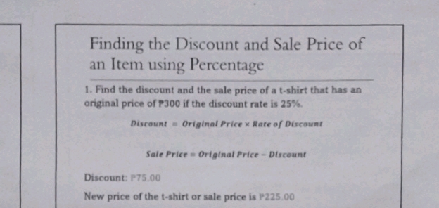 Finding the Discount and Sale Price of an | StudyX
