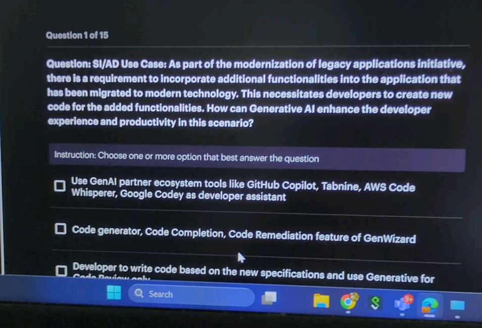 Question 1 of 15 Question SI/AD Use Case As | StudyX