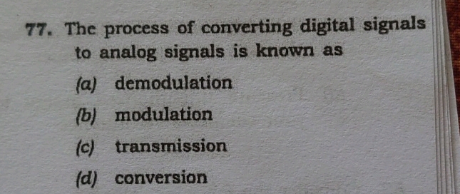 77 The process of converting digital | StudyX