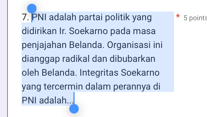 7 PNI adalah partai politik yang 5 points | StudyX