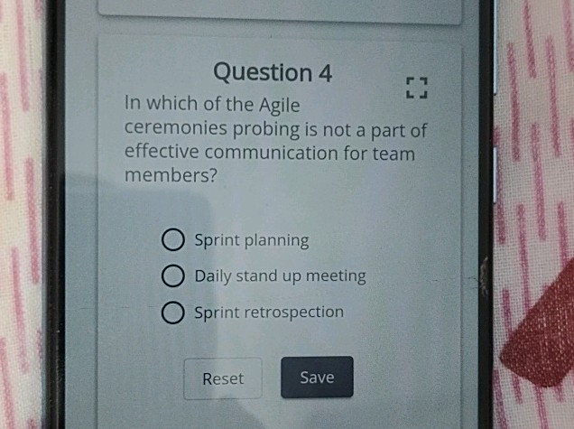 Question 4 In which of the Agile 7 | StudyX
