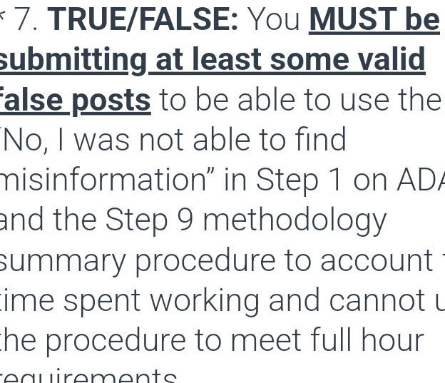 7 TRUE/FALSE You MUST be submitting at | StudyX