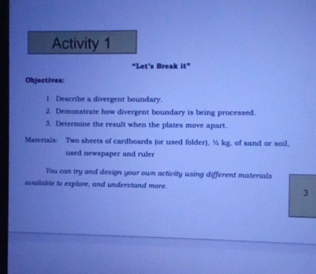 Activity 1 Lets Break it Objectives 1 | StudyX