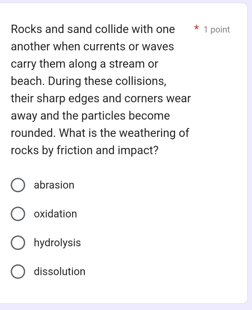 Rocks and sand collide with one 1 point | StudyX