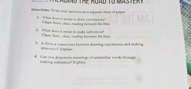Directions Write your answers on a separate | StudyX