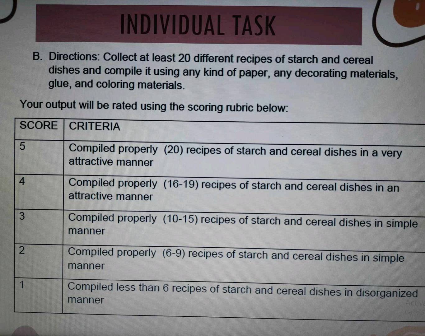 INDIVIDUAL TASK B Directions Collect at | StudyX