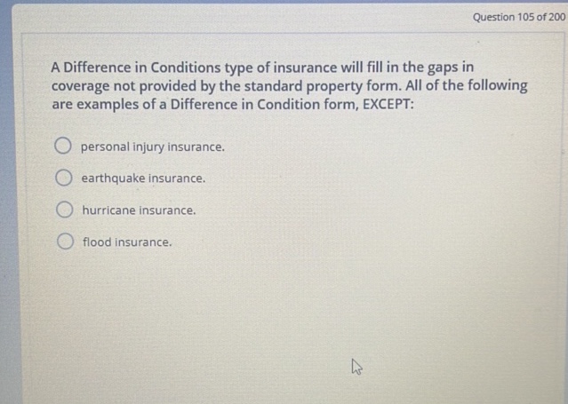 Question 105 of 200 A Difference in | StudyX