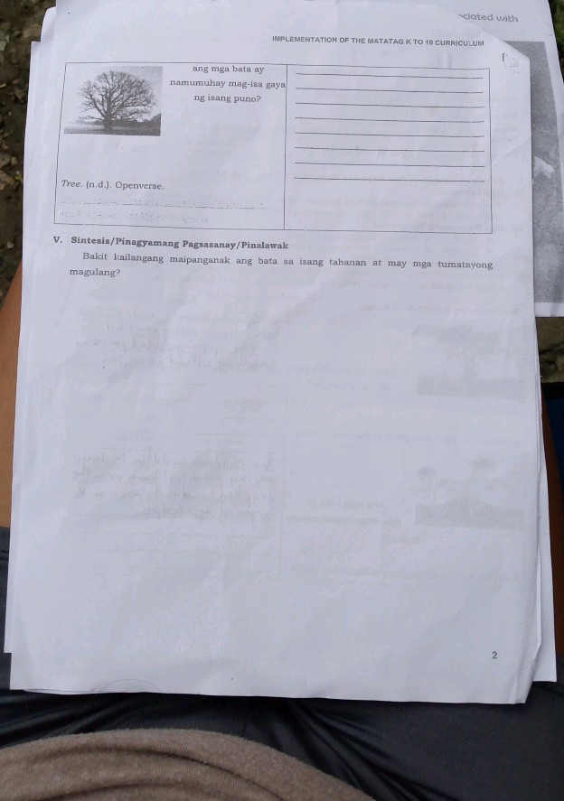 ciated with IMPLEMENTATION OF THE MATATAG K | StudyX