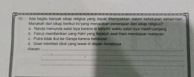 10 Ada begitu banyak sikap religius yang | StudyX