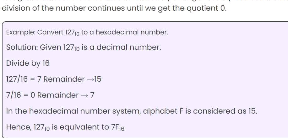 division of the number continues until we | StudyX
