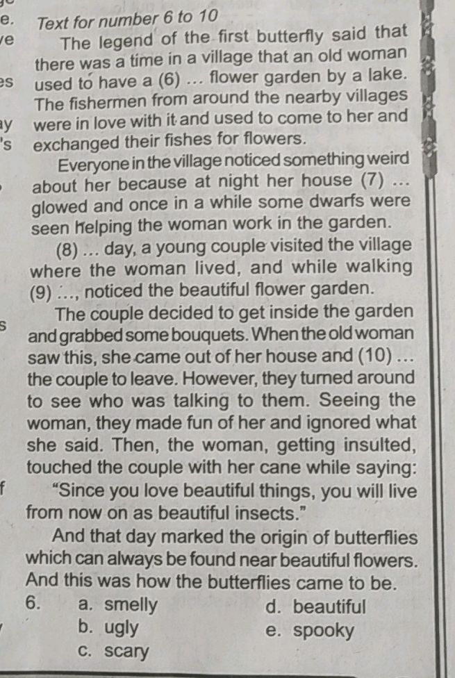 Text for number 6 to 10 The legend of the | StudyX