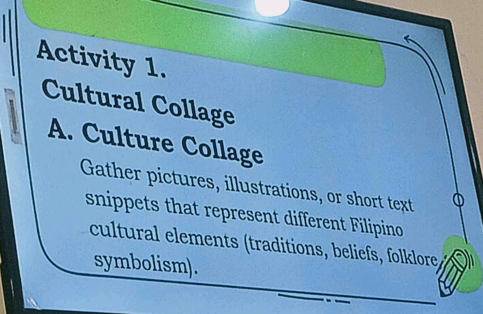 Activity 1 Cultural Collage A Culture | StudyX