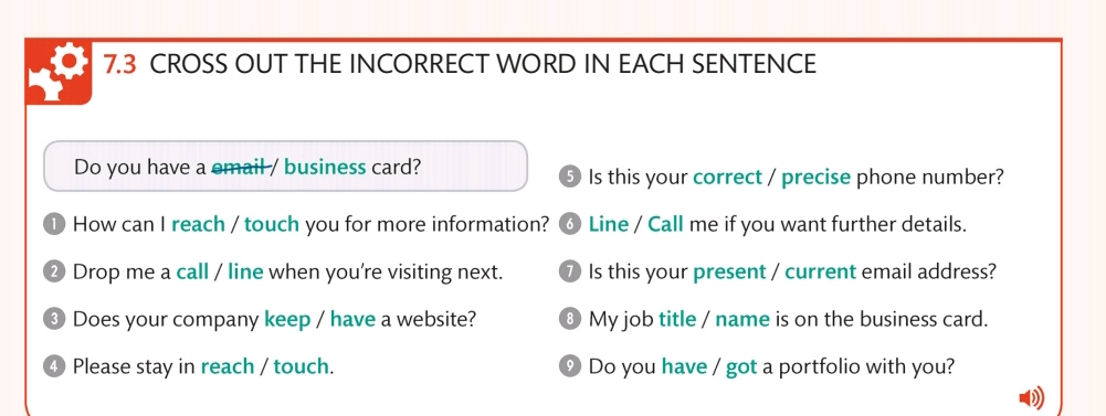 73 CROSS OUT THE INCORRECT WORD IN EACH | StudyX