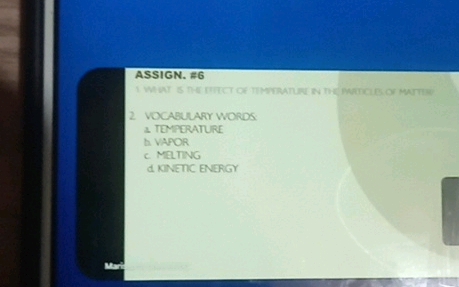 ASSIGN 6 2 VOCABULARY WORDS a TEMPERATURE t | StudyX