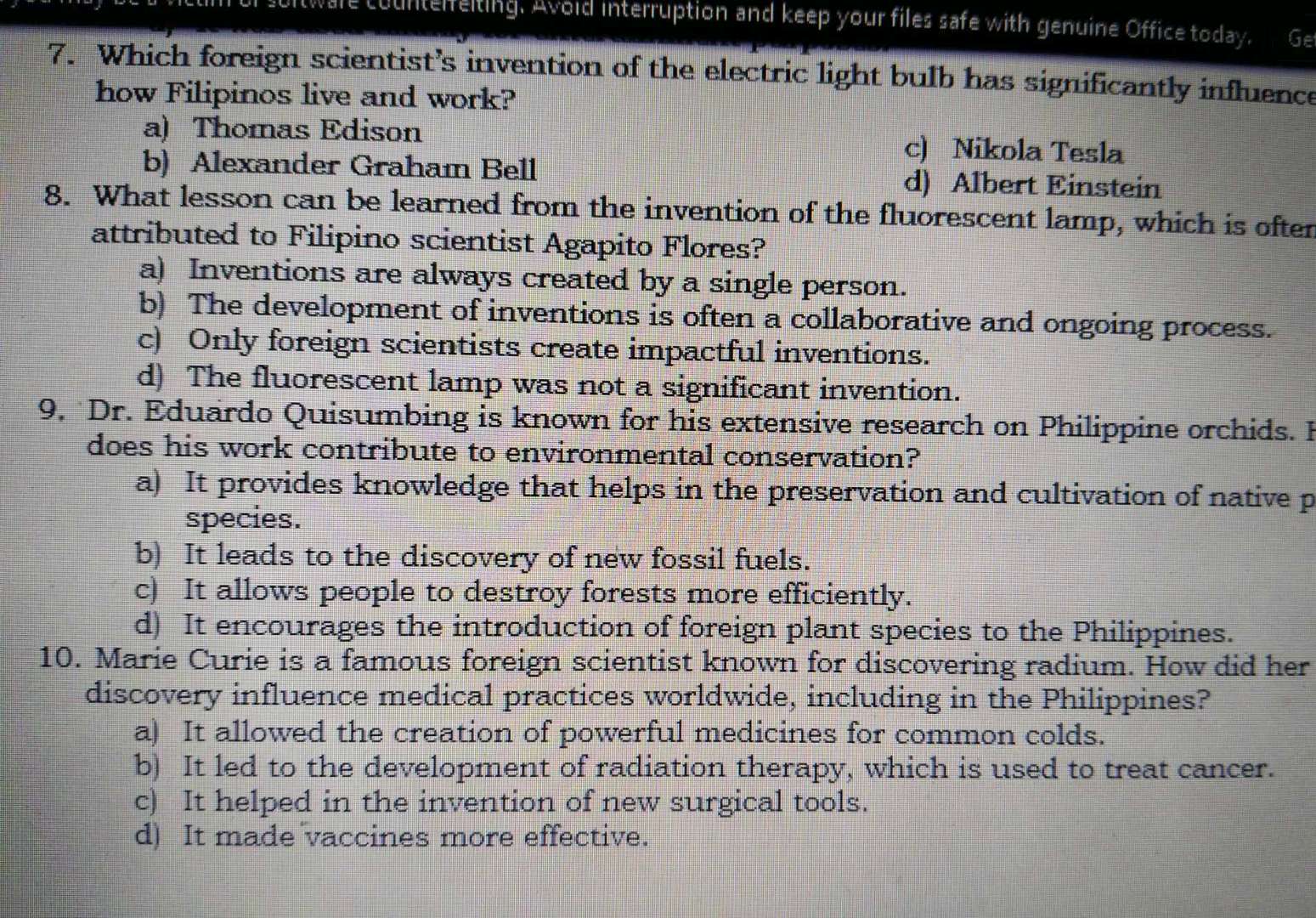 7 Which foreign scientists invention of the | StudyX