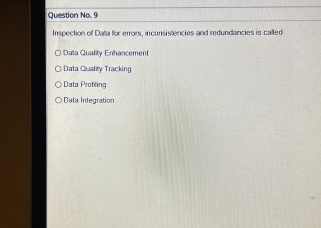 Question No 9 Inspection of Data for errors | StudyX