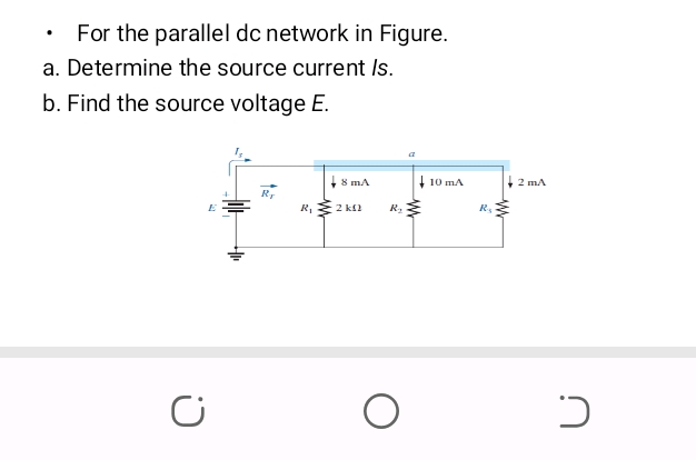 - For the parallel dc network in Figure a | StudyX
