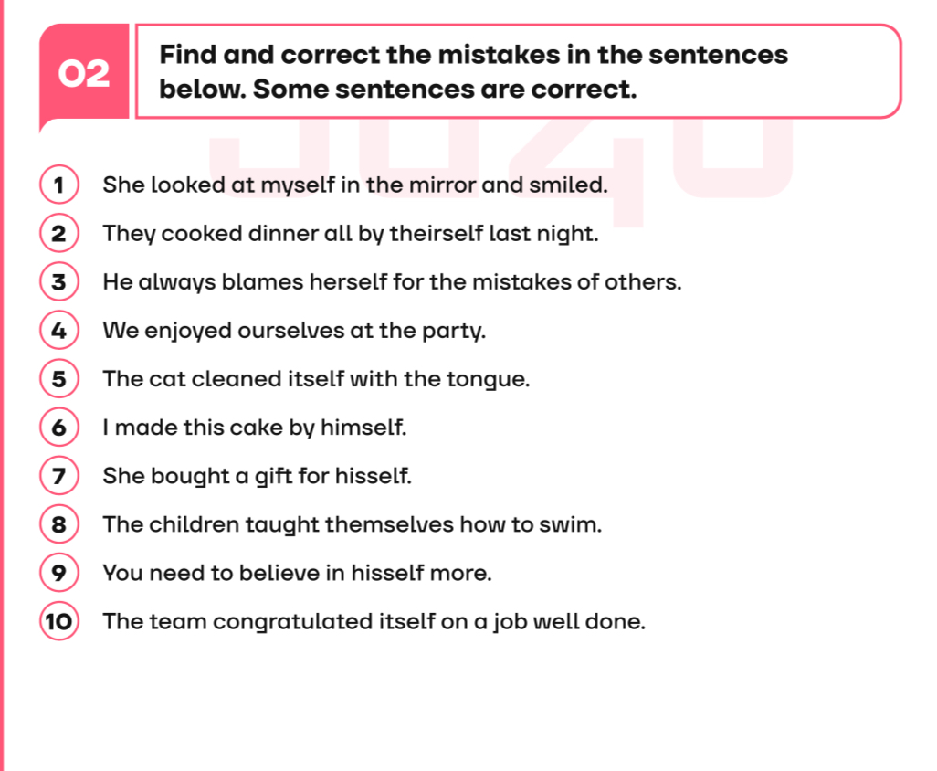 02 Find and correct the mistakes in the | StudyX