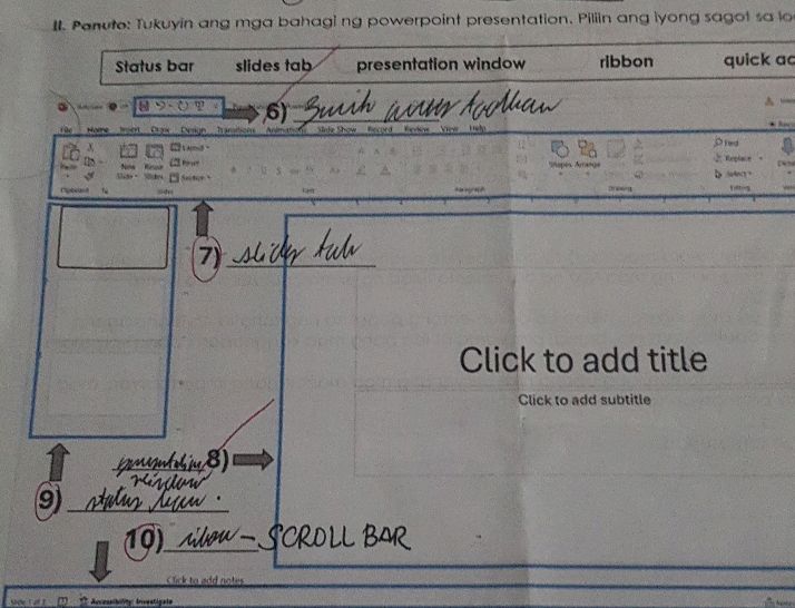 11 Panuto rukuyin ang mga bahagi ng | StudyX