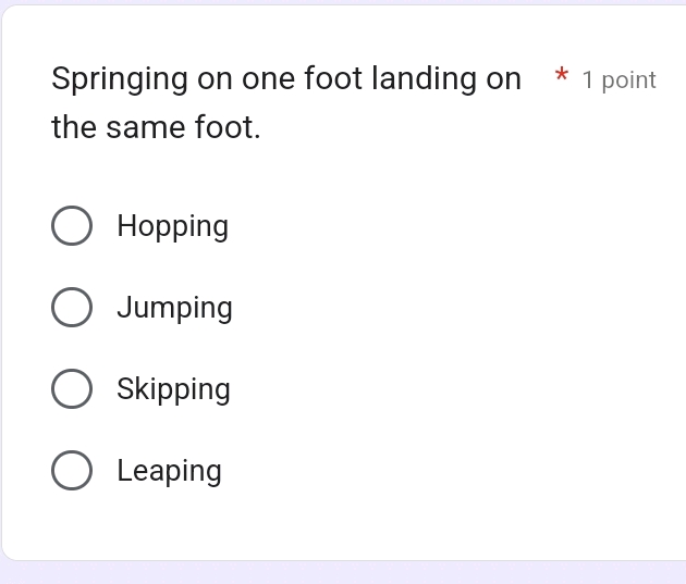 Springing on one foot landing on 1 point | StudyX