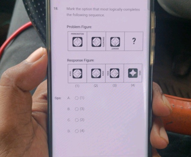 18 Mark the option that most logically | StudyX