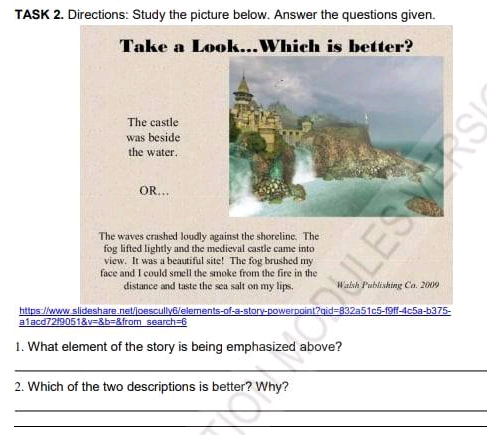 TASK 2 Directions Study the picture below | StudyX