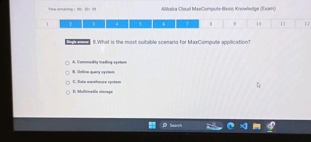 Time remaining 00 20 59 Alibaba Cloud | StudyX