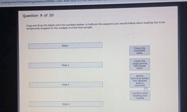 Question 9 of 20 Drag and drop the labels | StudyX